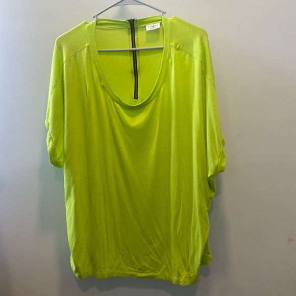 Cato | Tops | Cato Womansize 2628w Lime Green Top With Quarter Zip On ...